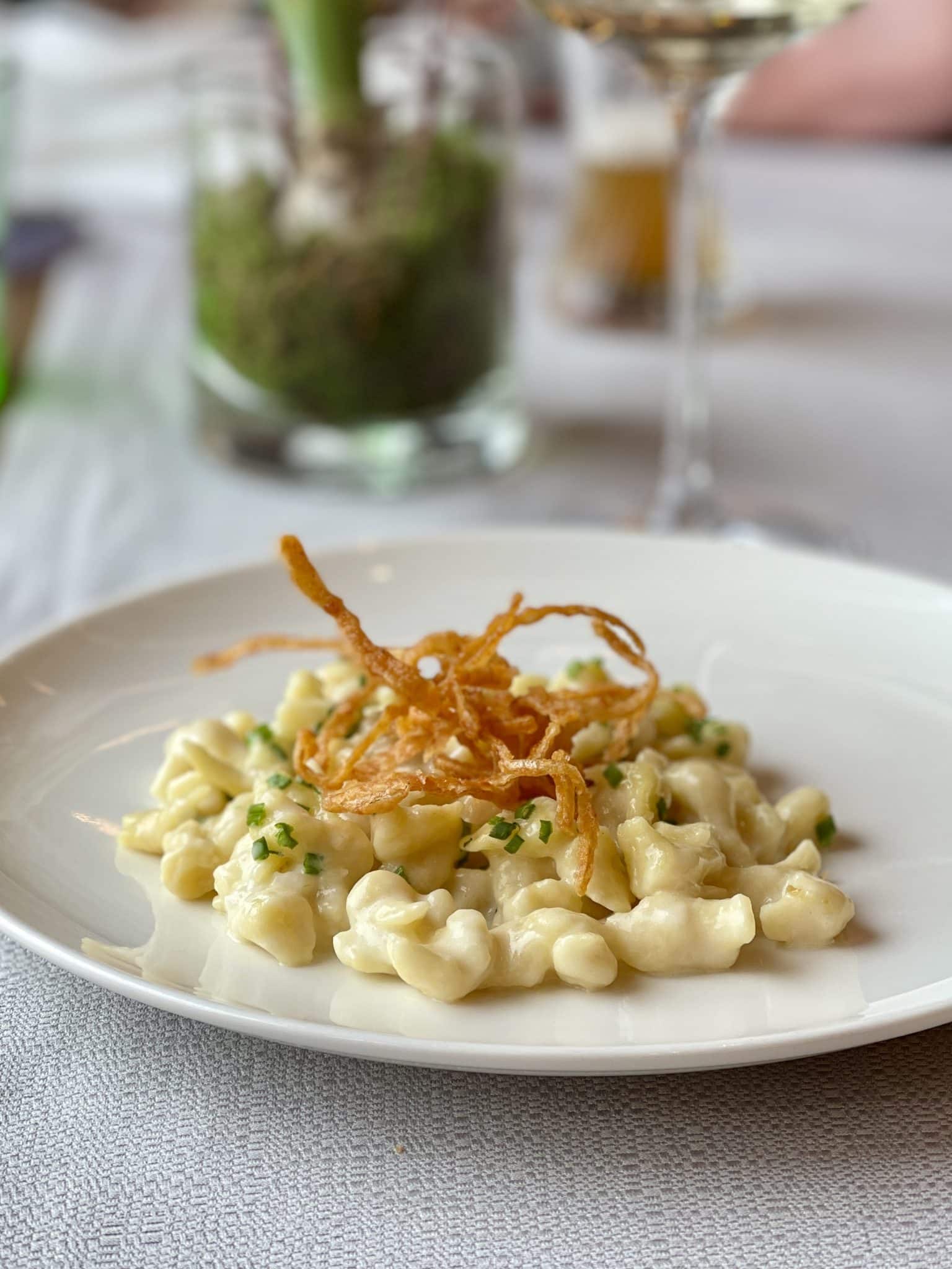 Super creamy cheese Spaetzle with caramelised onions - Luc & June ...